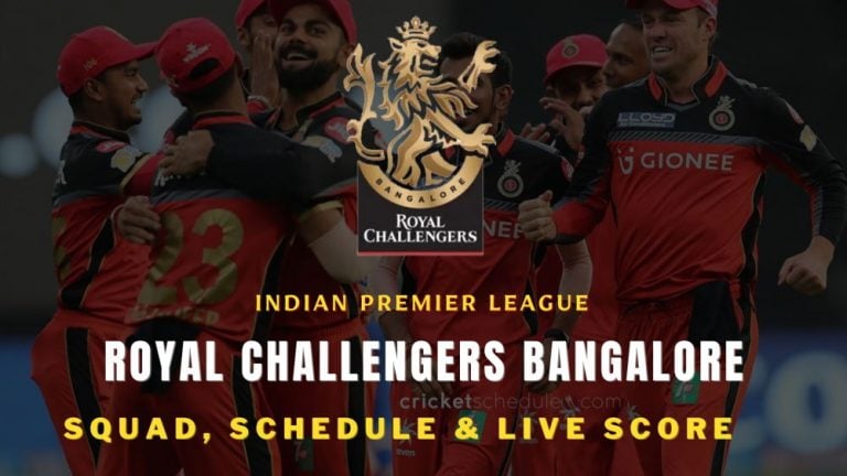 Royal Challengers Bangalore (RCB) 2023 Squad, Schedule, Team Players ...